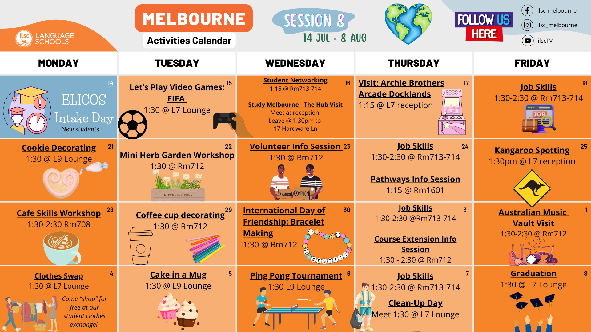 ILSC Australia Current Activities Calendars